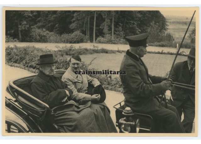 Crain's Militaria - Adolf Hitler with von Hindenburg at Schloss Neudeck ...
