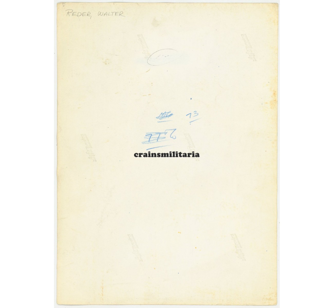 Crain's Militaria - SS Knight's Cross winner Walter Reder - private ...