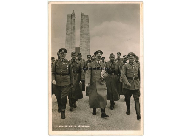 Crain's Militaria - Der Führer auf der Vimy-Höhe - Adolf Hitler postcard