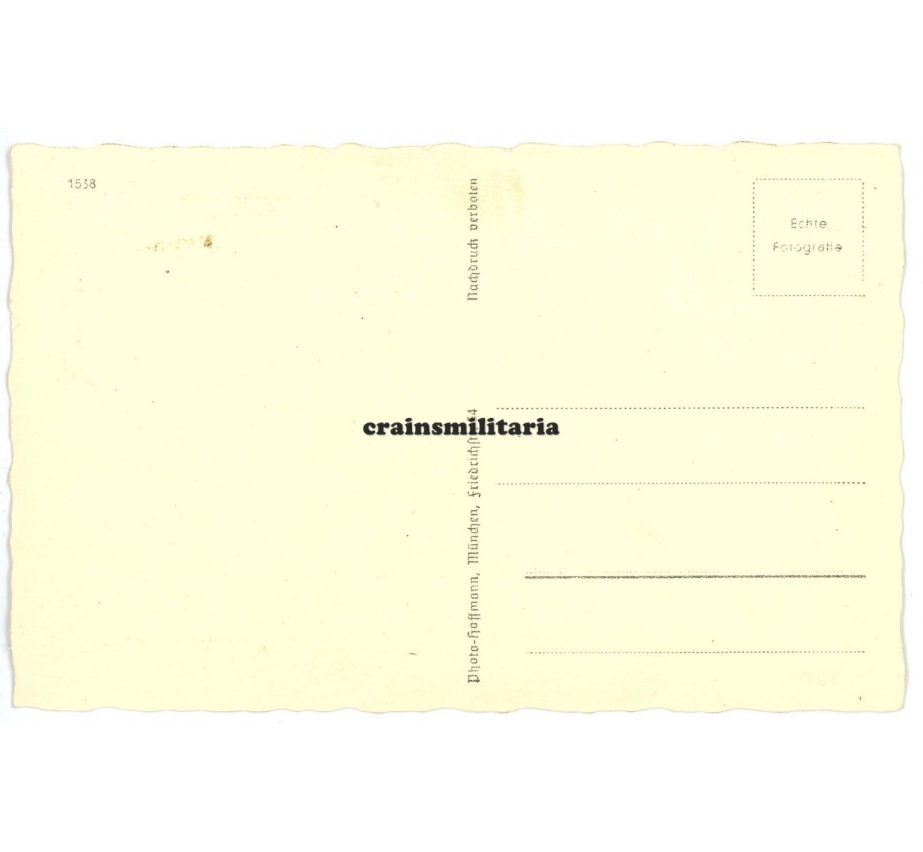 Crain's Militaria - Oak Leaves winner Julius Ringel - Hoffmann postcard