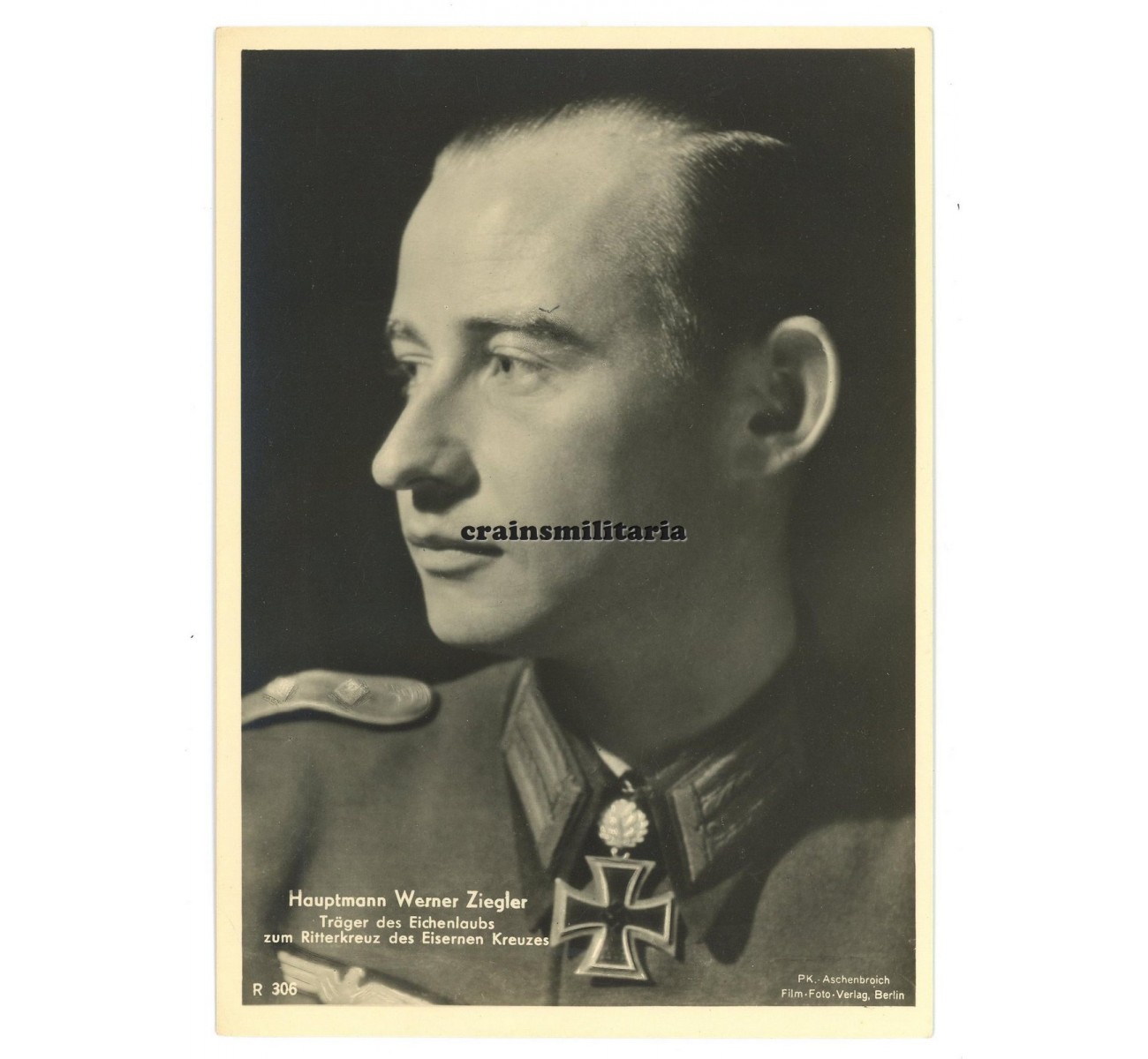 Crain's Militaria - Swords winner Werner Ziegler postcard