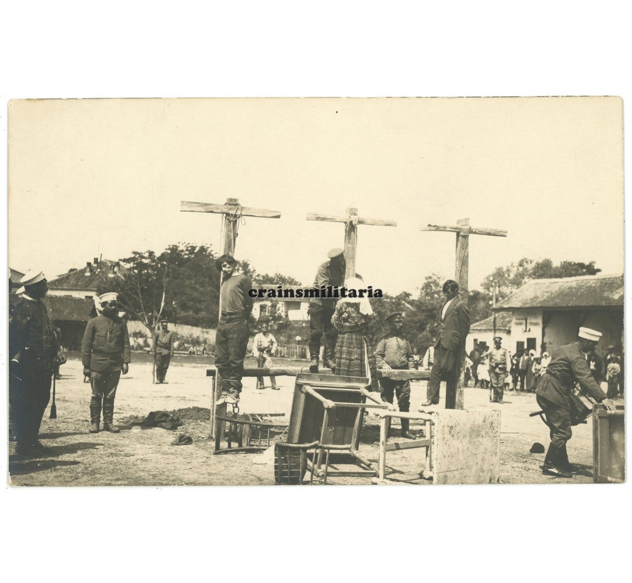 Crain's Militaria - Hanging of female Serbian partisan in WWI