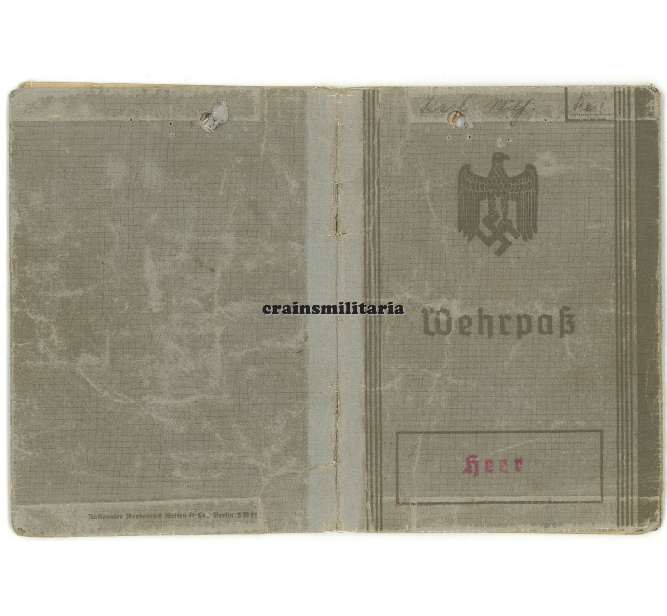 Crain's Militaria - DAK medic POW Wehrpass, prisoner exchange