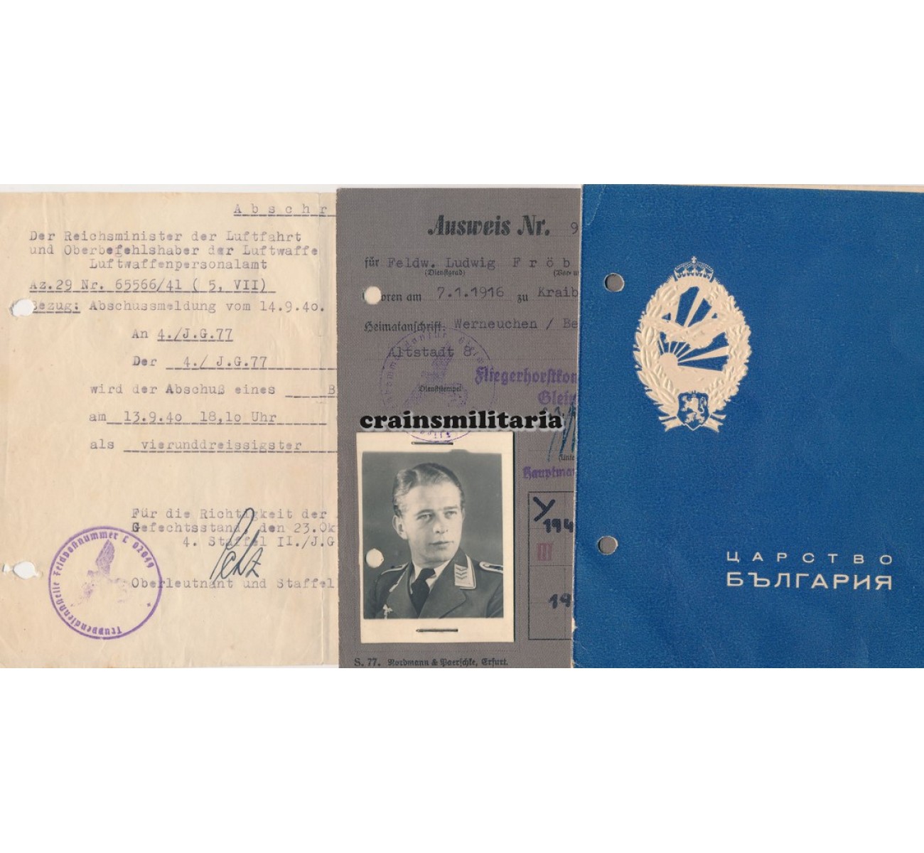 Crain's Militaria - JG77 Jagdflieger documents Norway
